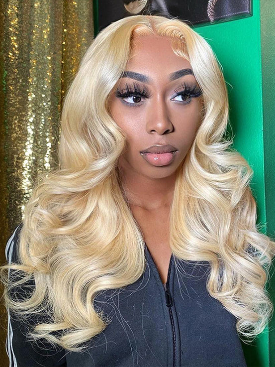 Pre Cut Pre Plucked 613 Blonde Body Wave 6x4 Glueless Lace Virgin Huma ...