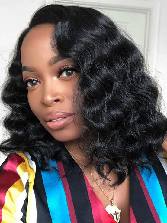 Wear & Go HD Glueless 6x4 Lace Closure Short Bob Loose Deep Wave Wigs – Salonready Wig