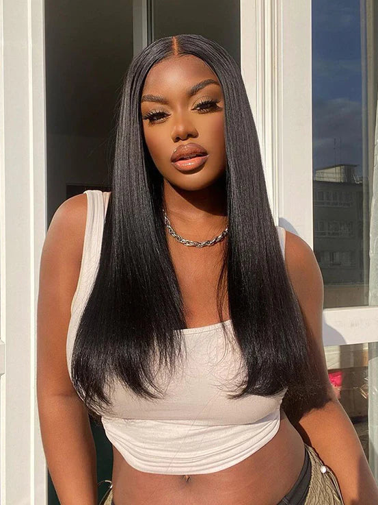 Best Wigs Brazilian Virgin Hair 4X6 Straight Wear&Go Lace Closure Wig ...